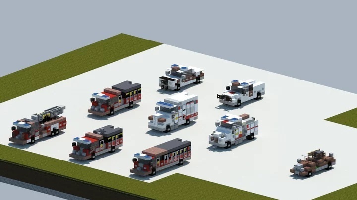 Fichier 3D gratuit Minecraft Fire Trucks 🔥・Modèle pour imprimante 3D à ...
