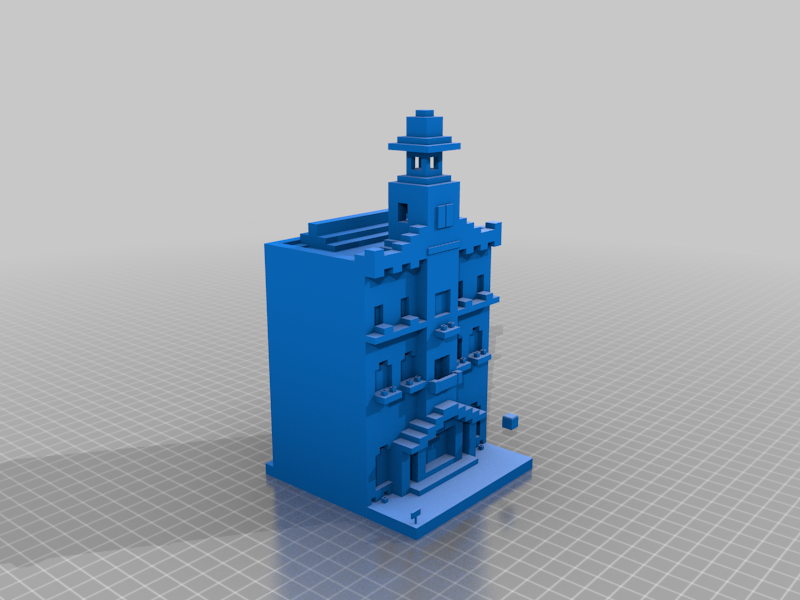 Fichier STL gratuit Mairie de Minecraft・Objet pour imprimante 3D à ...