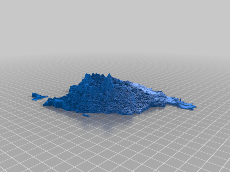 Free 3D file Minecraft Mountain Island・3D printer model to download・Cults