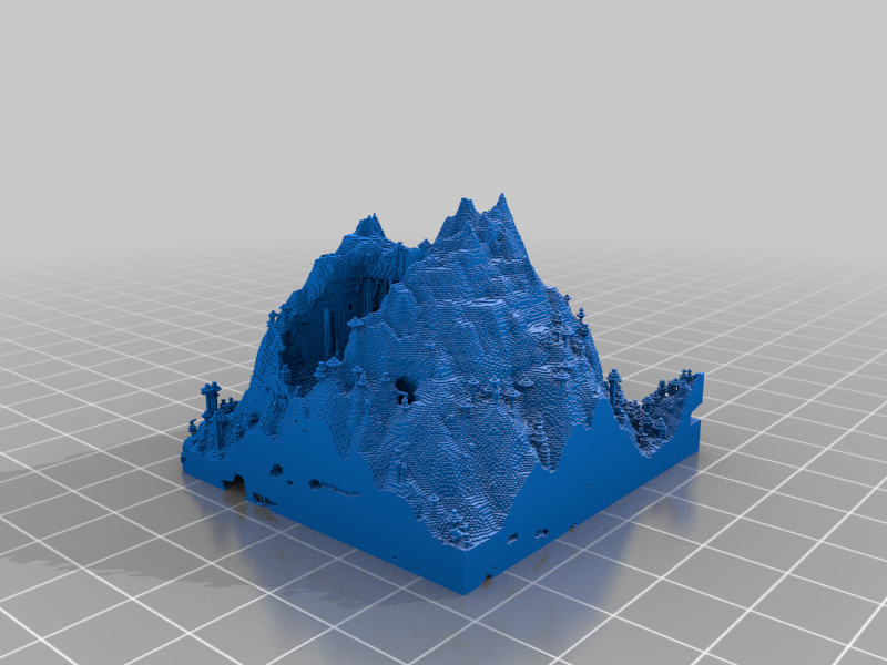 Free 3D file Minecraft mountain・3D printer design to download・Cults