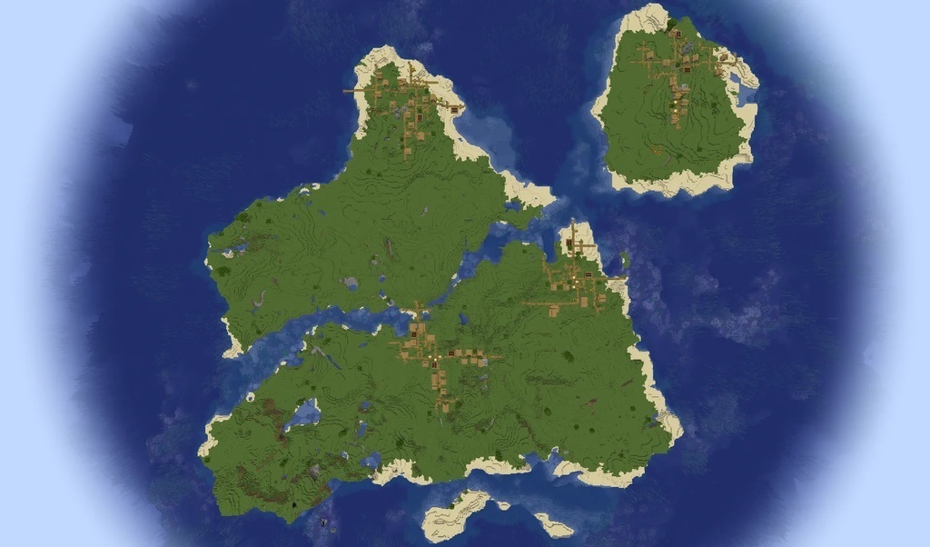 Archivo 3D gratis Minecraft Isla de los Cuatro Pueblos・Plan de la ...