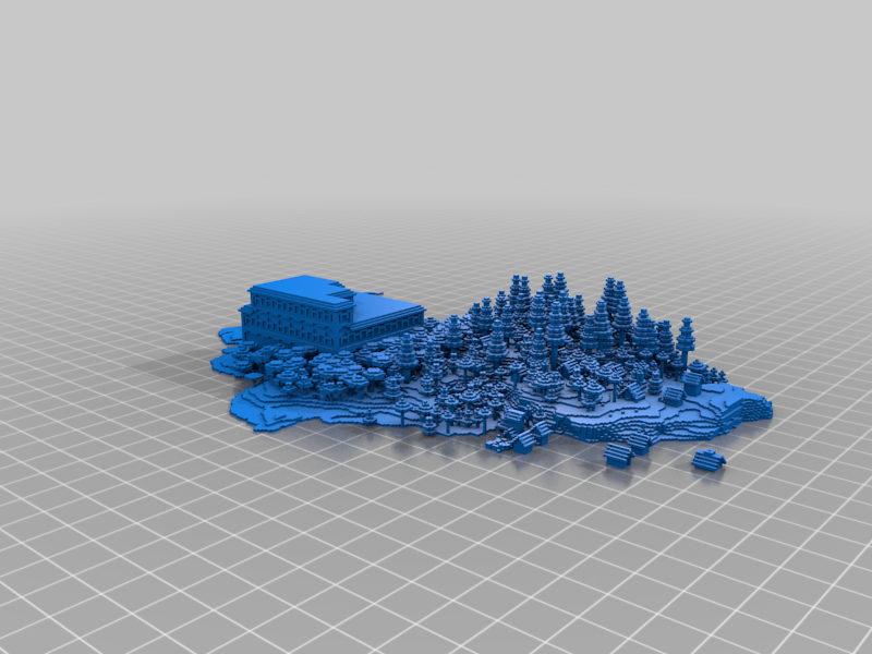 Free 3D file Minecraft Mansion Island・3D printing model to download・Cults