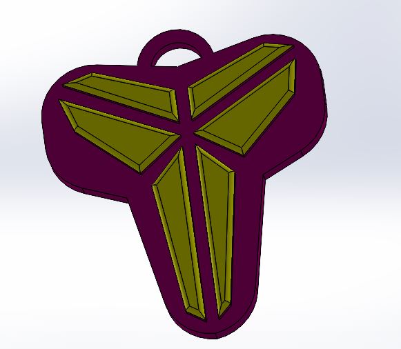 STL file kobe keychain・3D printing model to download・Cults