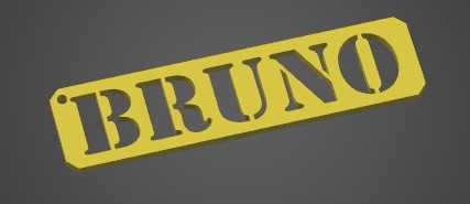 Free STL file KEYCHAIN - BRUNO・3D print object to download・Cults
