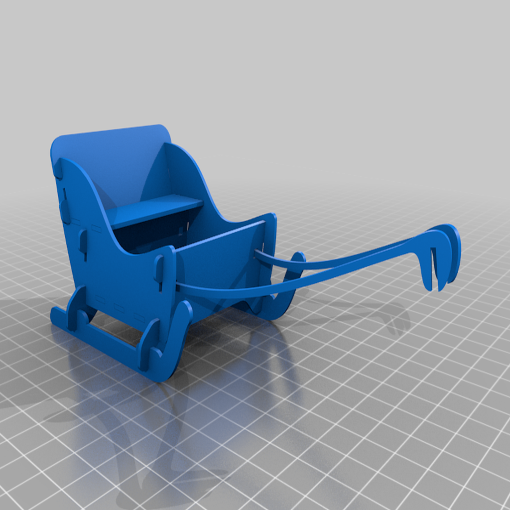 Free STL file Sleigh christmas card kit 3d print 🎄・3D printing template ...