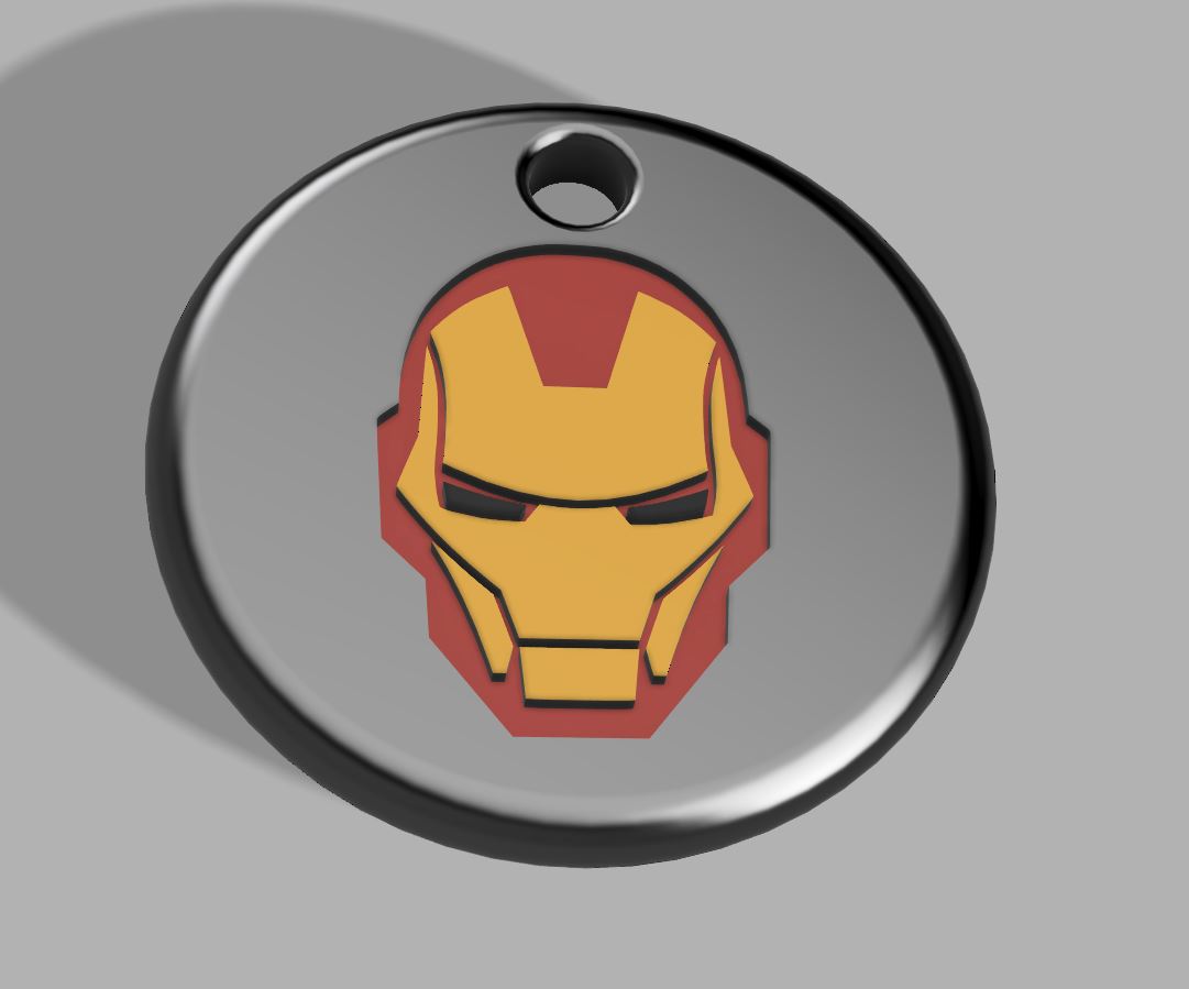 STL file Iron man Marvel keychain 👨・3D printable design to download・Cults