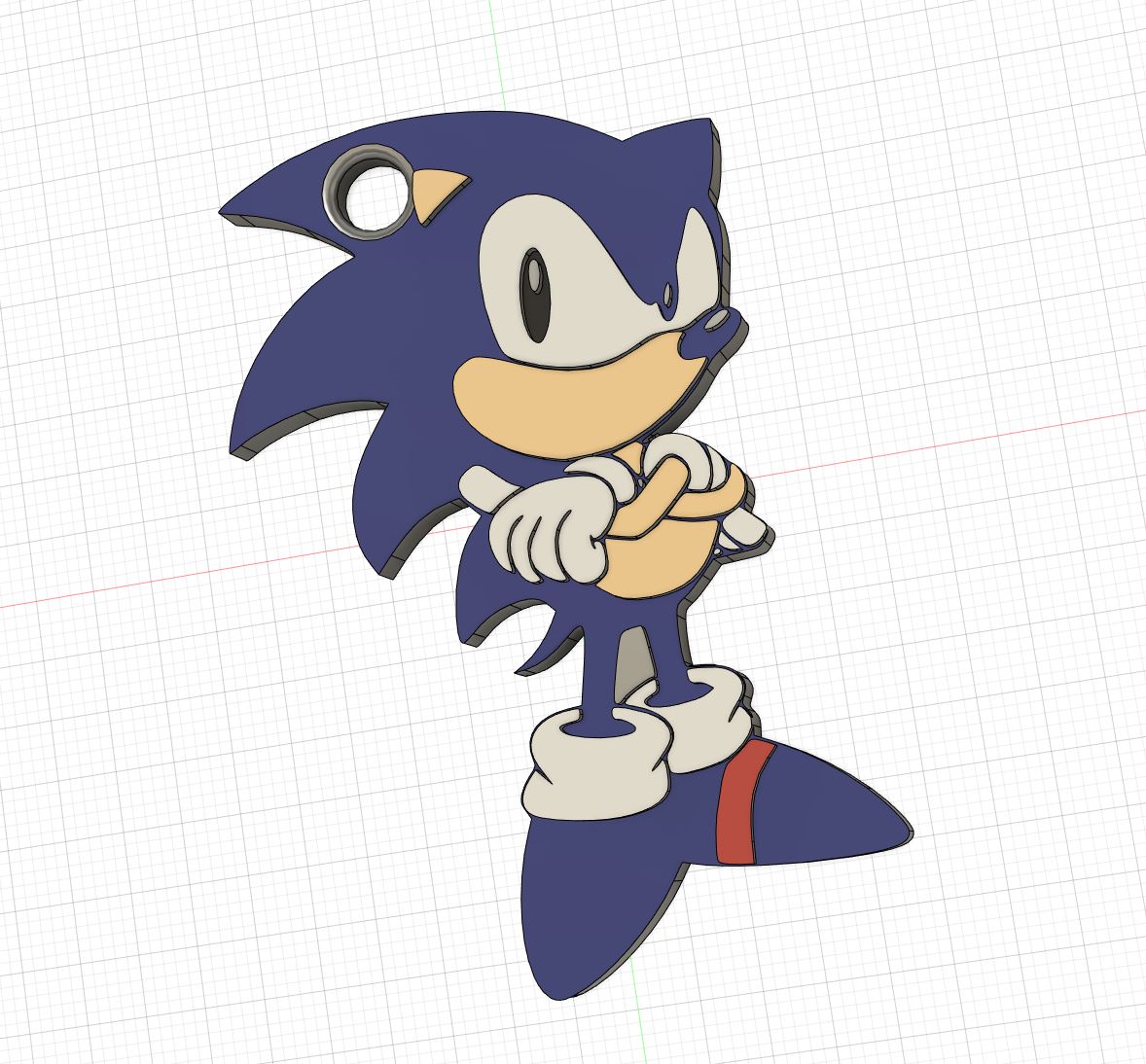 STL file Sonic key ring・3D printing model to download・Cults
