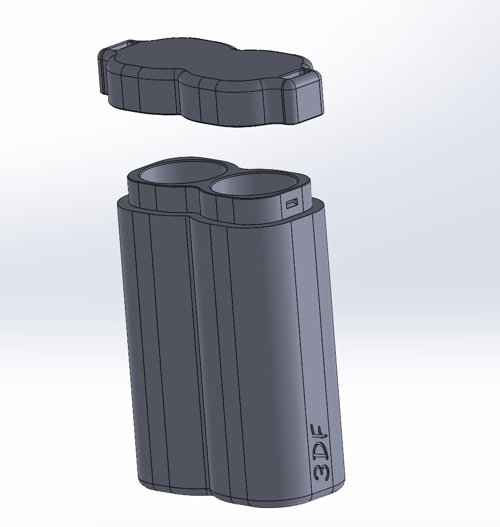 STL file Battery Box for Two 18650s・Model to download and 3D print・Cults