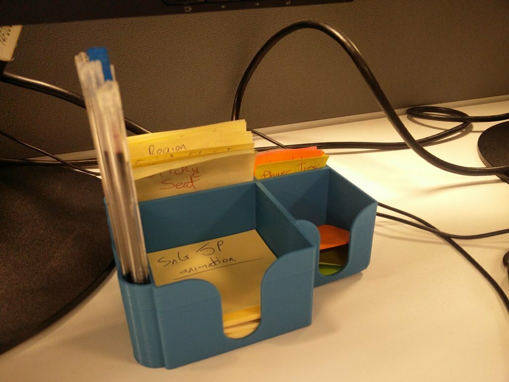 Free 3D file Post it Note & Pen Desk Tidy (2in & 3in) 🖊️・3D printer ...