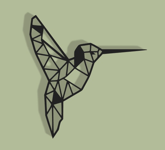 STL file Geometric Hummingbird・Design to download and 3D print・Cults