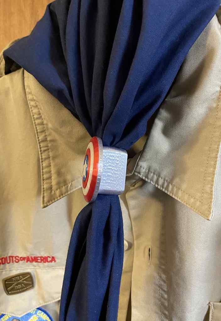 Free 3D file Captain America Shield Neckerchief Slide (New design)・3D ...