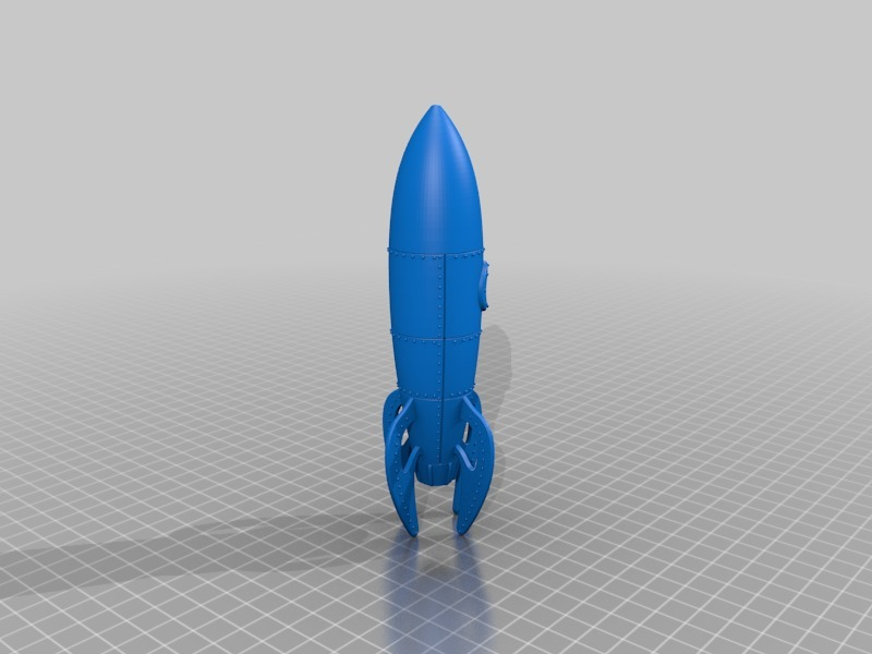 Free STL file Retro Rocket・Object to download and to 3D print・Cults