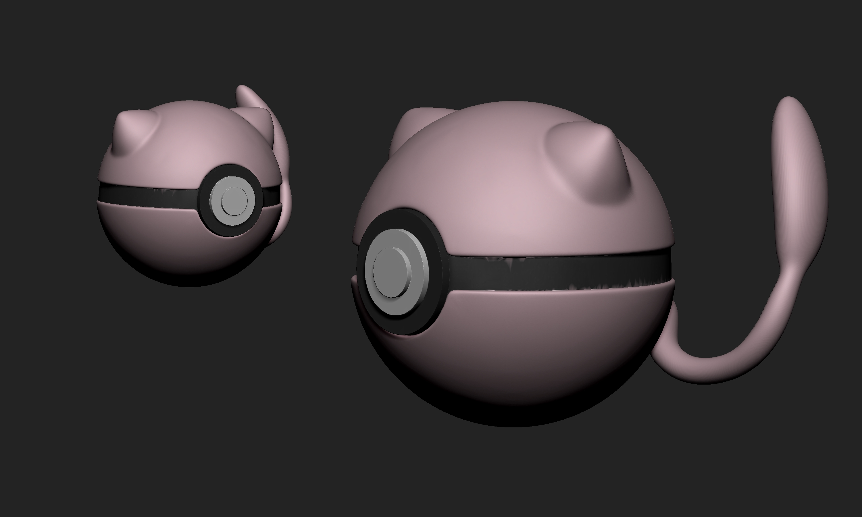 STL file Pokemon Mew Pokeball 🐉・3D print model to download・Cults