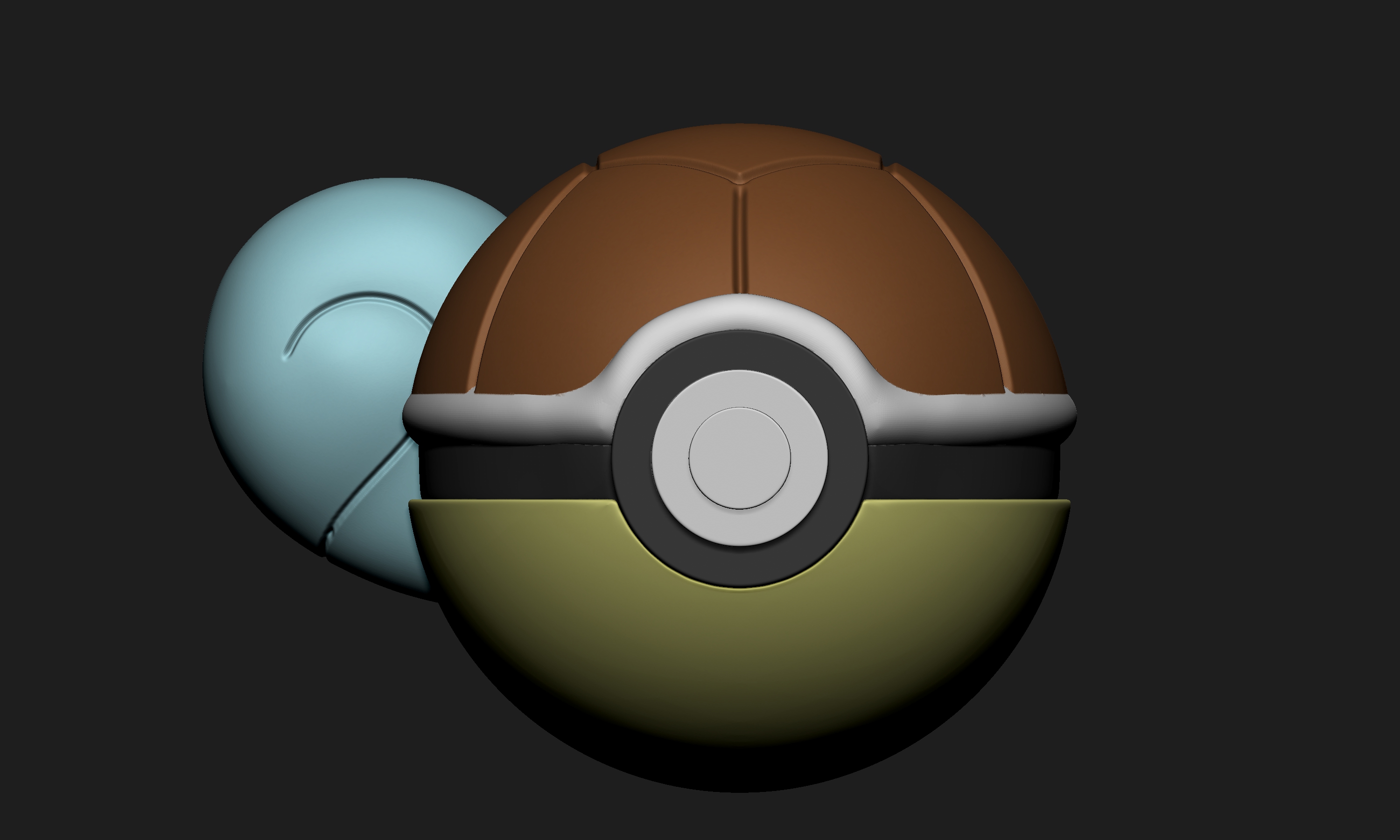 Fichier STL gratuit Pokemon Squirtle Pokeball・Modèle pour impression 3D ...
