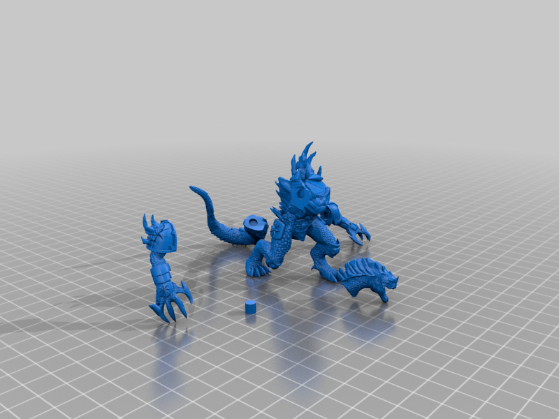 Free 3D file Kaiju Alpharius Splited・Template to download and 3D print ...