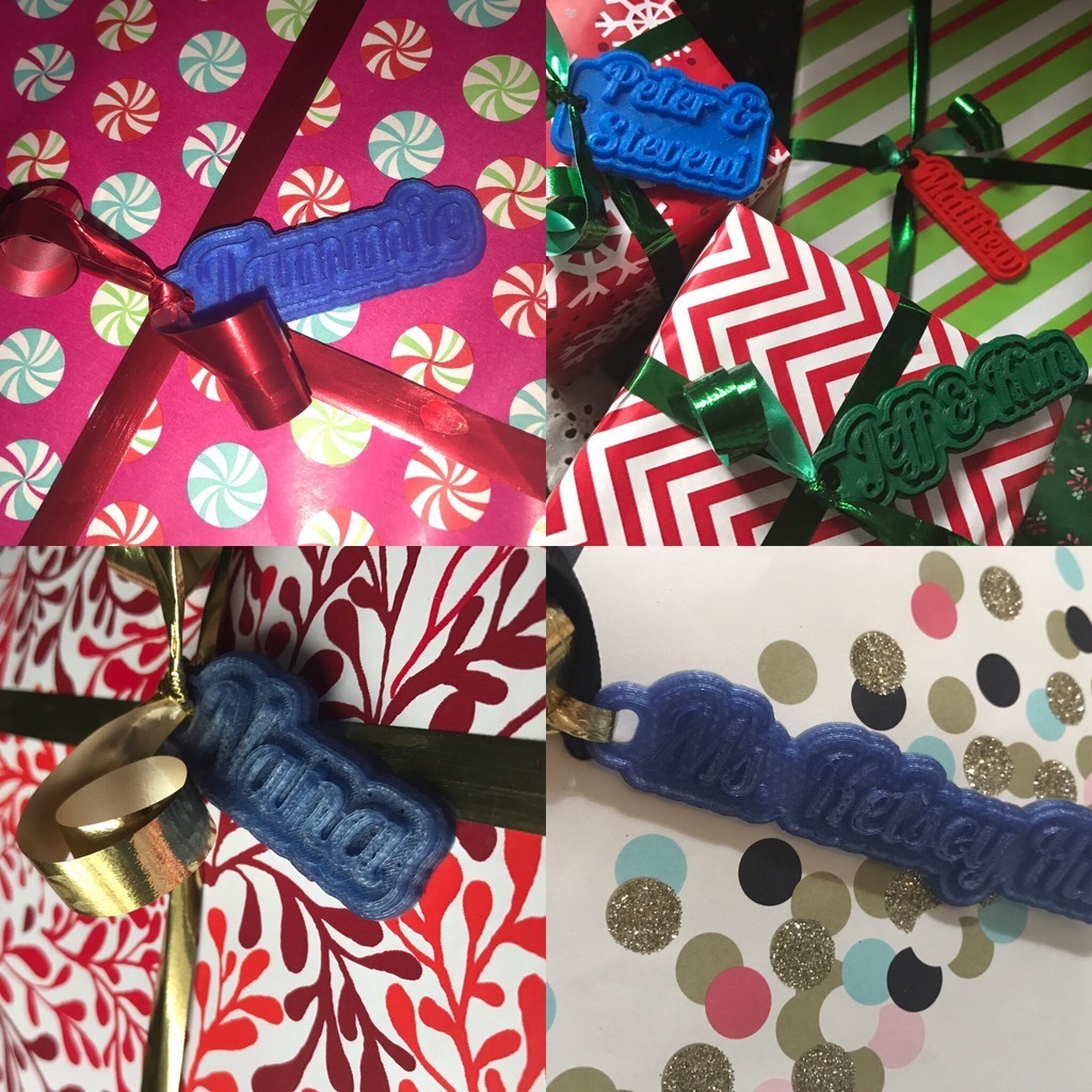 Free 3D file (aka Christmas Gift Tags) My Customized Multiline Tag or ...