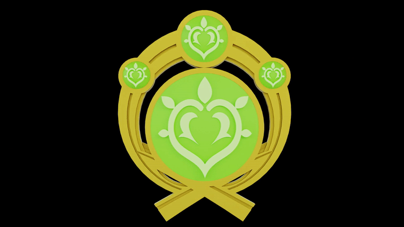 Fichier STL Vision Inazuma - Dendro -Genshin Impact 🎲・Modèle imprimable ...