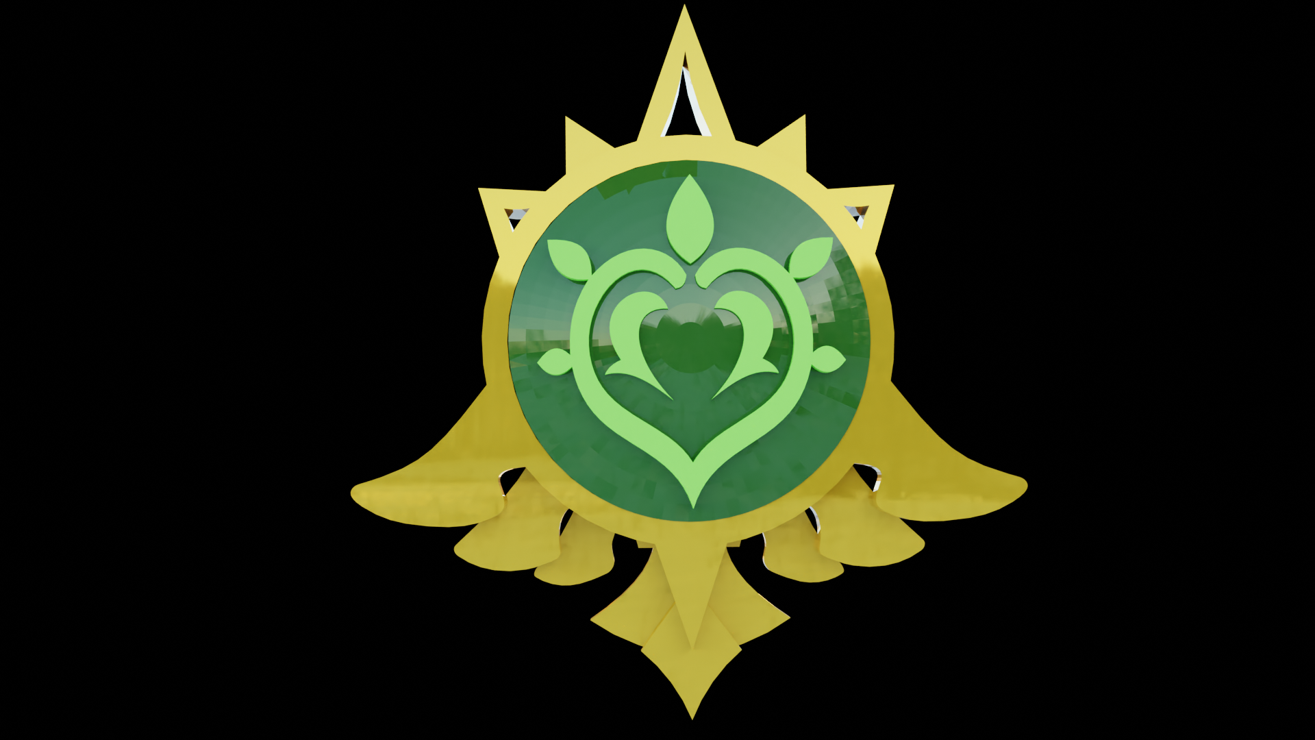 Archivo STL Vision Mondstadt - Dendro -Genshin Impact・Objeto imprimible ...