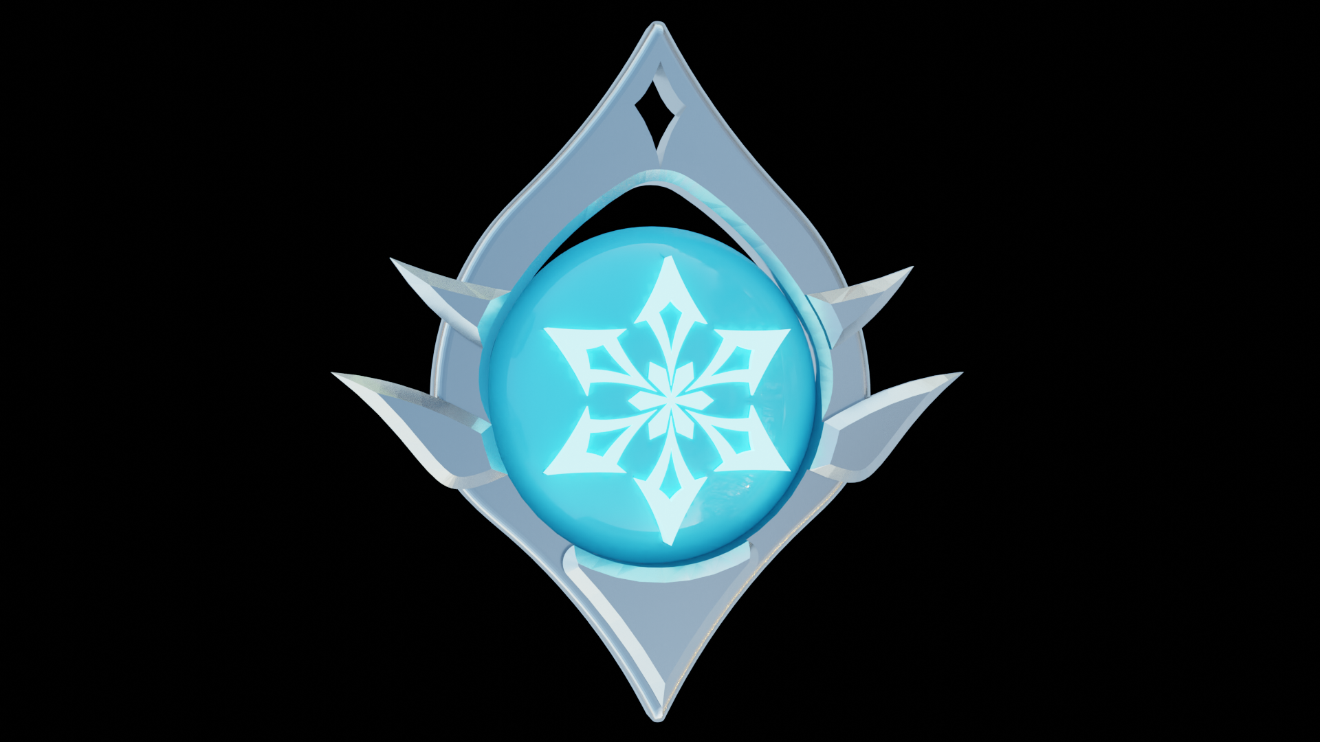 STL file Vision Fatui ( Cryo ) - Genshin Impact・3D print design to ...