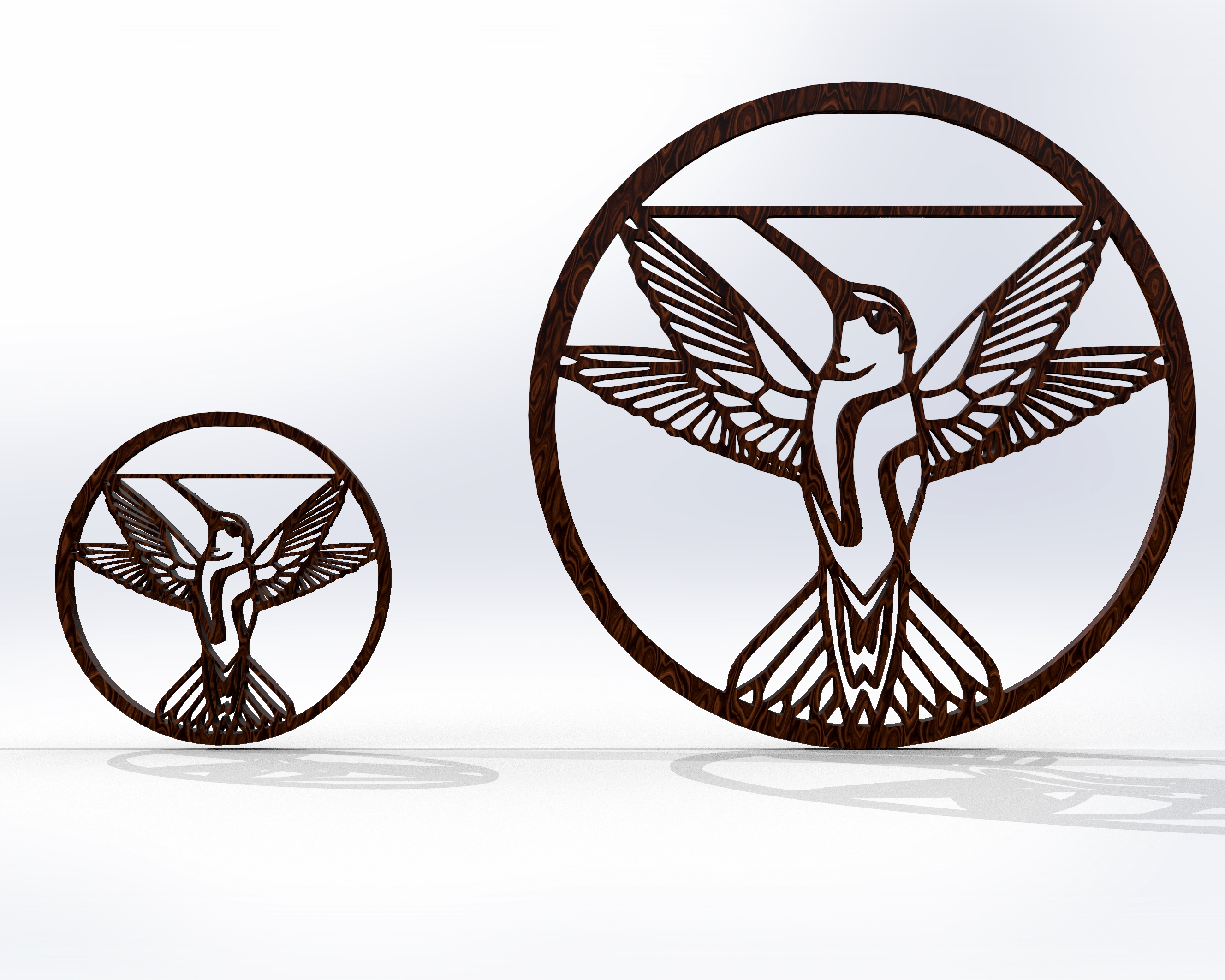 Free STL file Colibri figure Geometric (Two sizes)・3D printing design ...