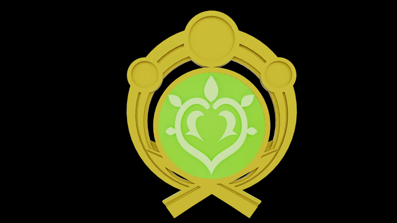 Fichier STL Vision Inazuma - Dendro -Genshin Impact 🎲・Modèle imprimable ...