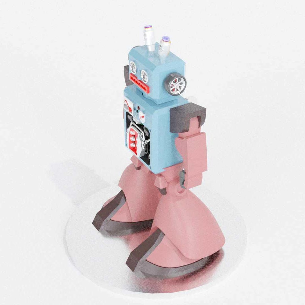 Free STL file Tin robot powered by R35 GT-R engine・3D print design to ...