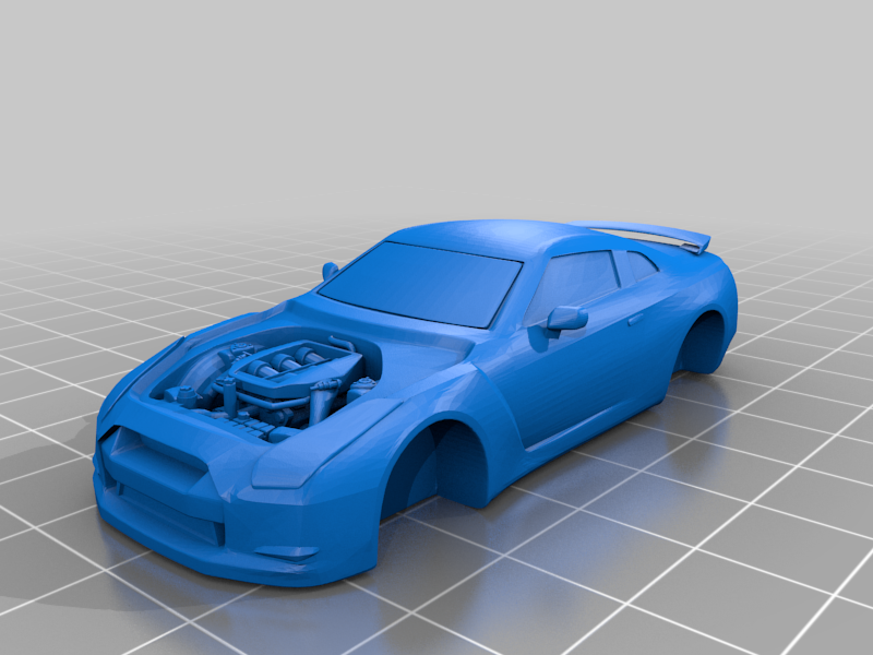 Free STL file R35 GT-R and VR38DETT V6 twin turbo engine 🚗・Model to ...
