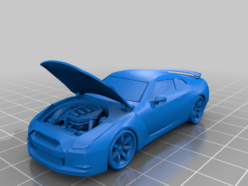 Free STL file R35 GT-R and VR38DETT V6 twin turbo engine 🚗・Model to ...