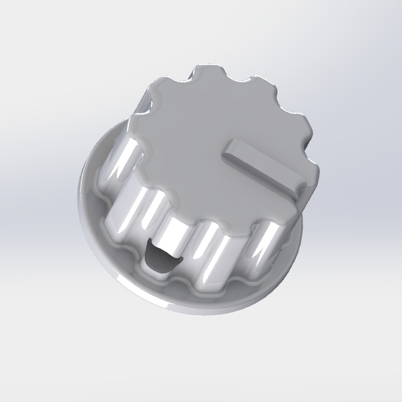 STL file 6mm shaft bore potentiometer knob / 6mm mil mil delik plastik ...