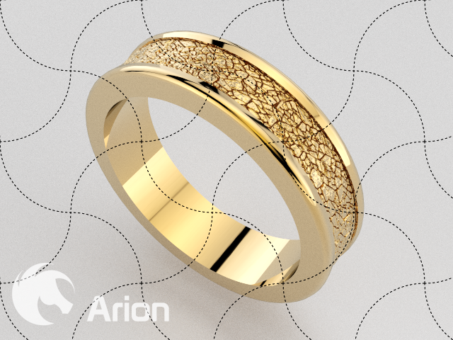 STL file Fine Jewelry, Ring With Rustic Stones Texture 💍・Model to ...