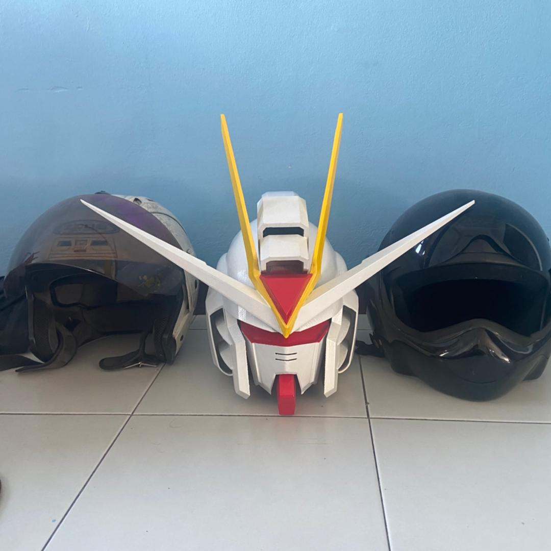 STL file Freedom Gundam Head 🤖・3D printing template to download・Cults