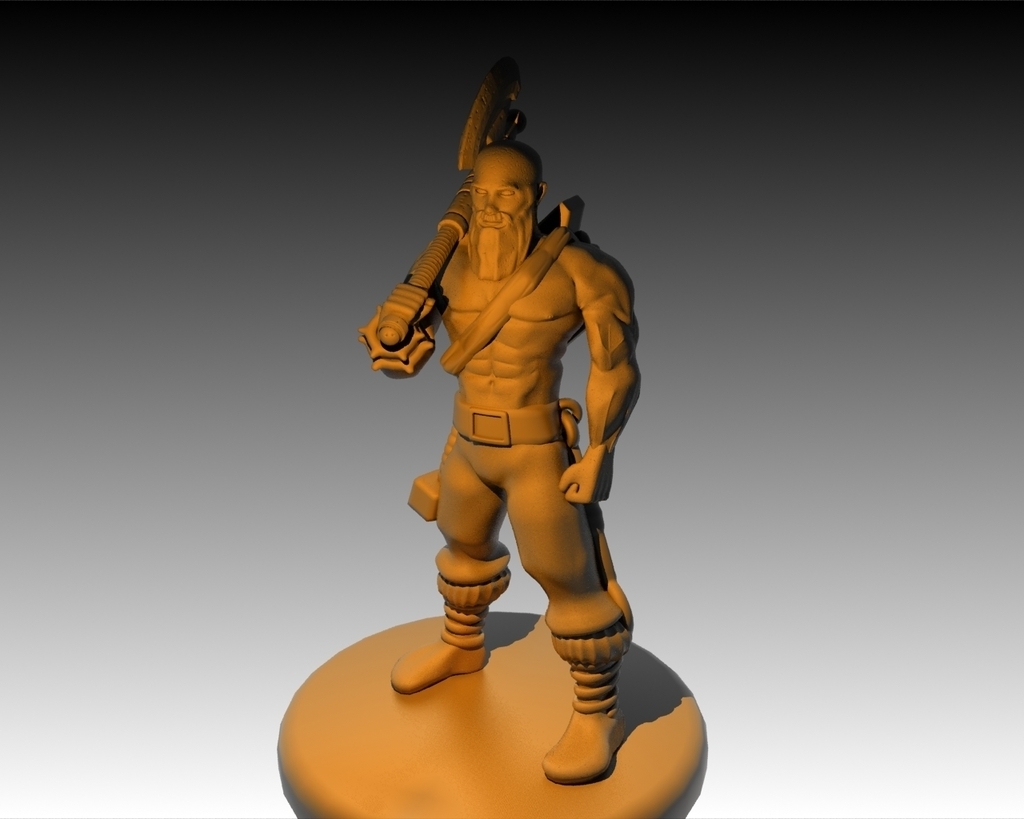Fichier 3D gratuit Barbare humain forgeron・Plan pour impression 3D à ...