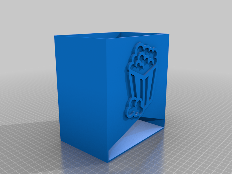 Free 3D file Popcorn Box with fun clipart 🍿・Template to download and 3D ...