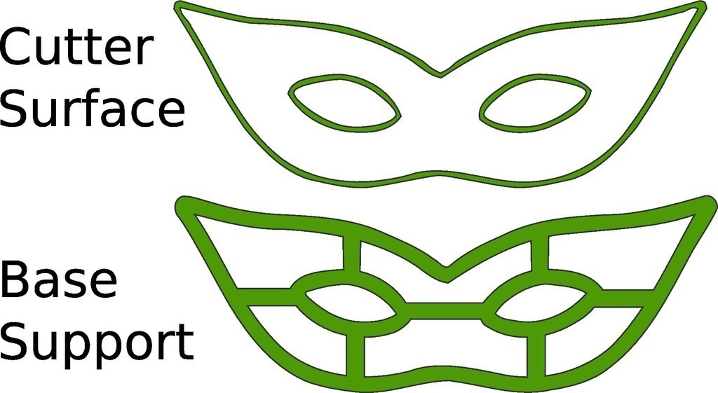 Archivo 3D gratuito Cortador de galletas Masquerade Mask・Objeto para ...