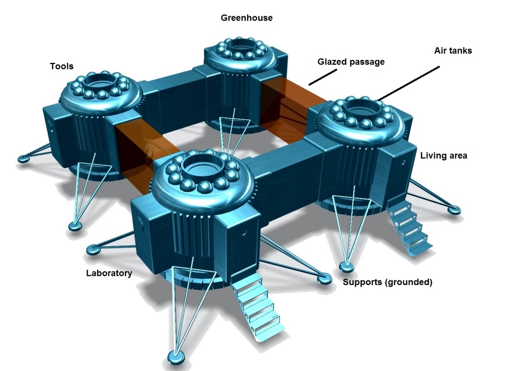 Free 3D file Modular Mars Base・3D printable object to download・Cults