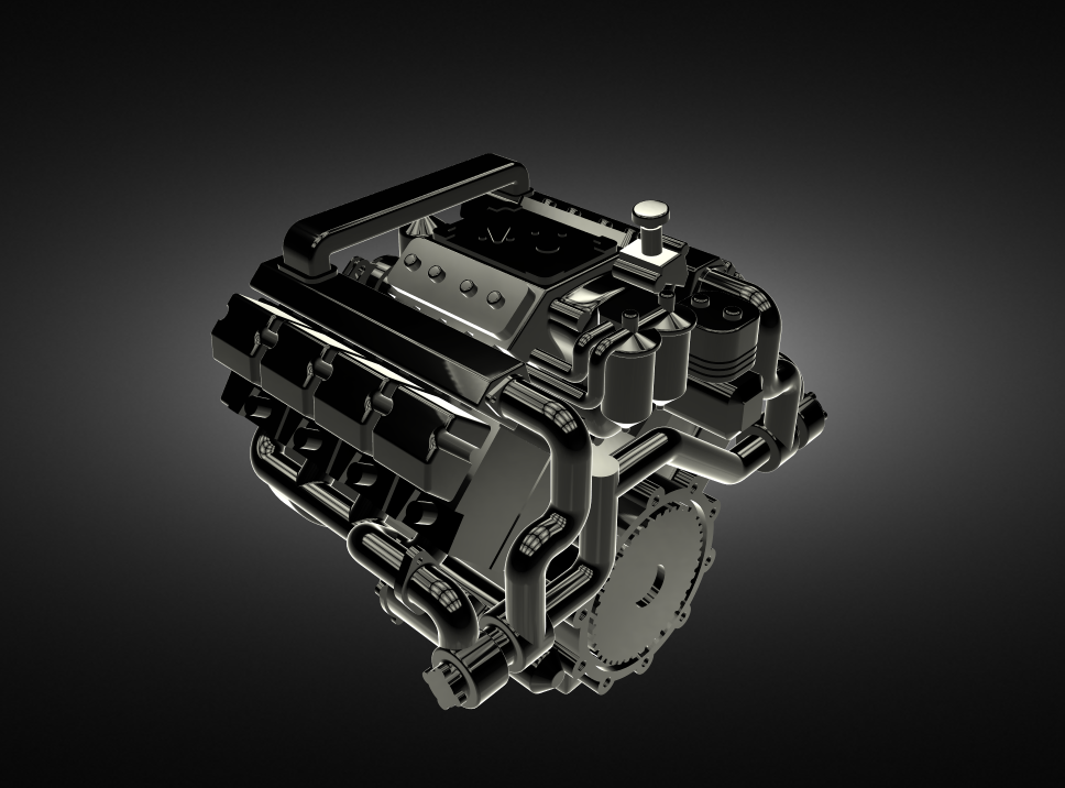 STL file V8 Diesel・Model to download and 3D print・Cults