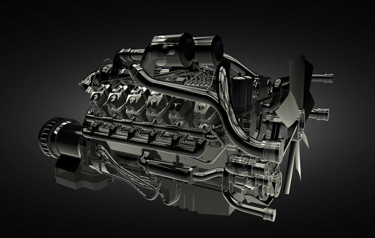 STL file V12 engine・3D print object to download・Cults