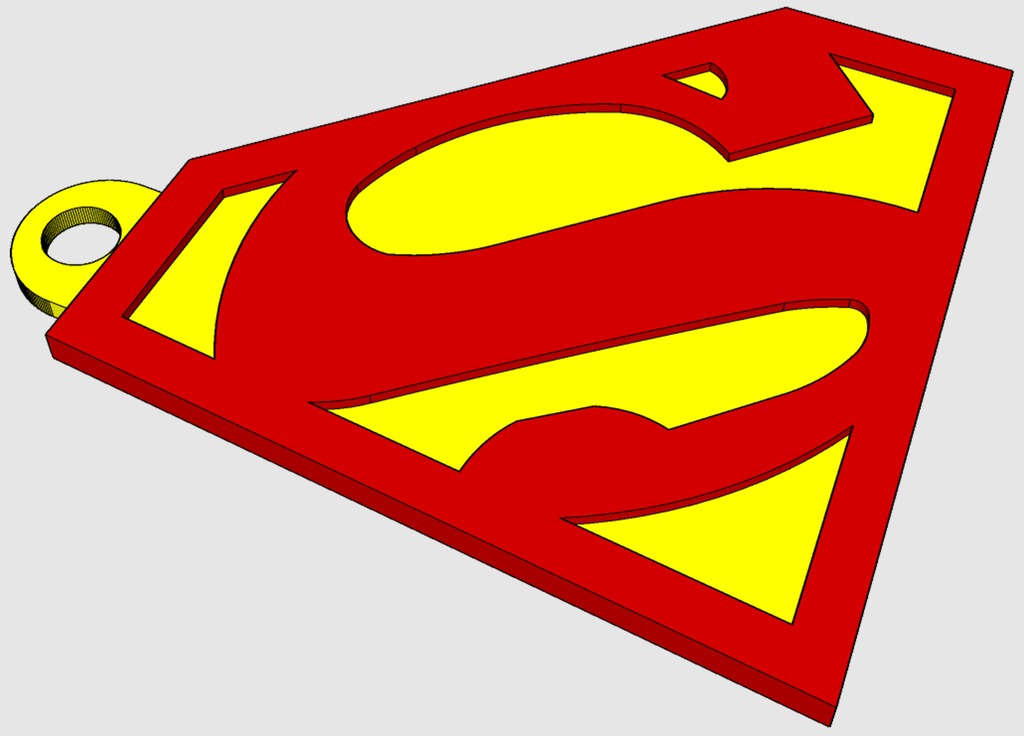 Free 3D file Superman Keychain・3D print object to download・Cults