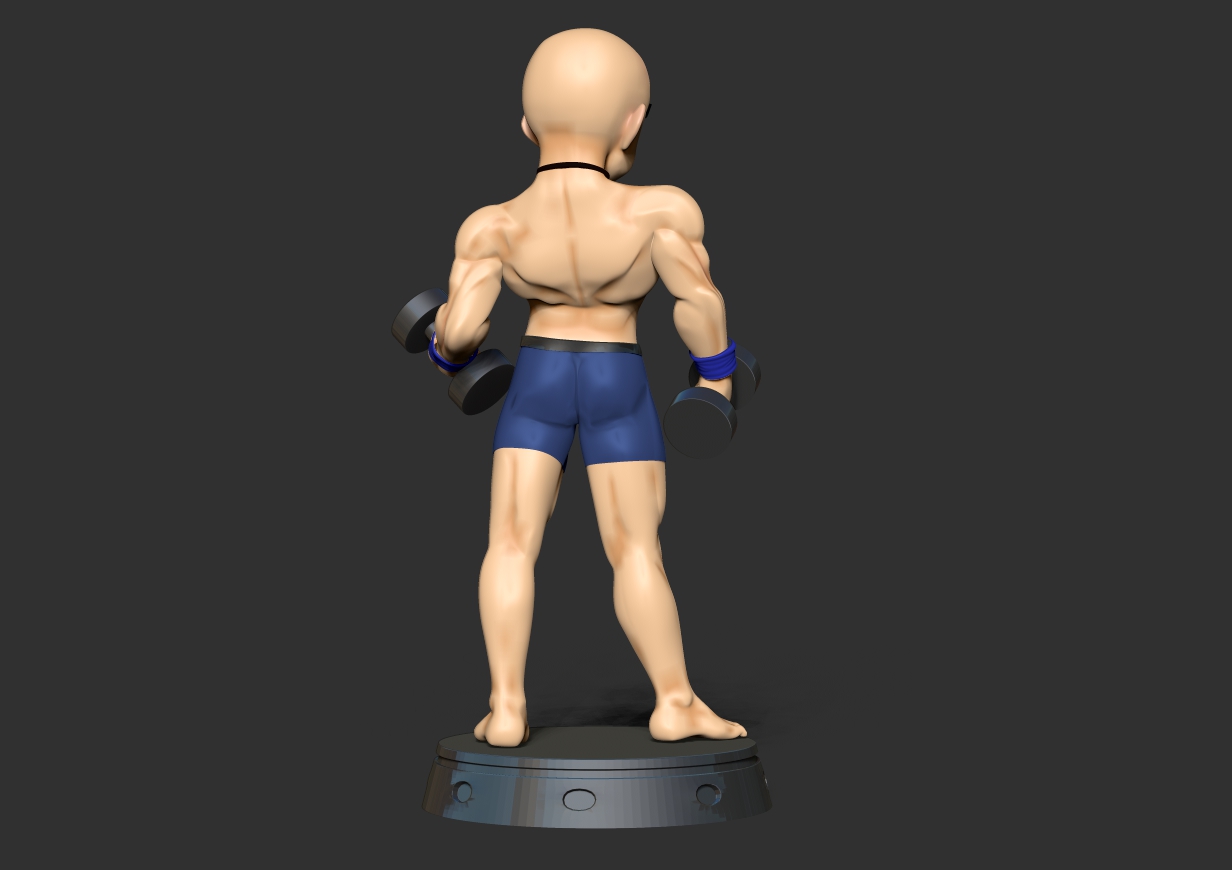3D file Krillin - Dragon Ball Fanart・3D printing template to download・Cults