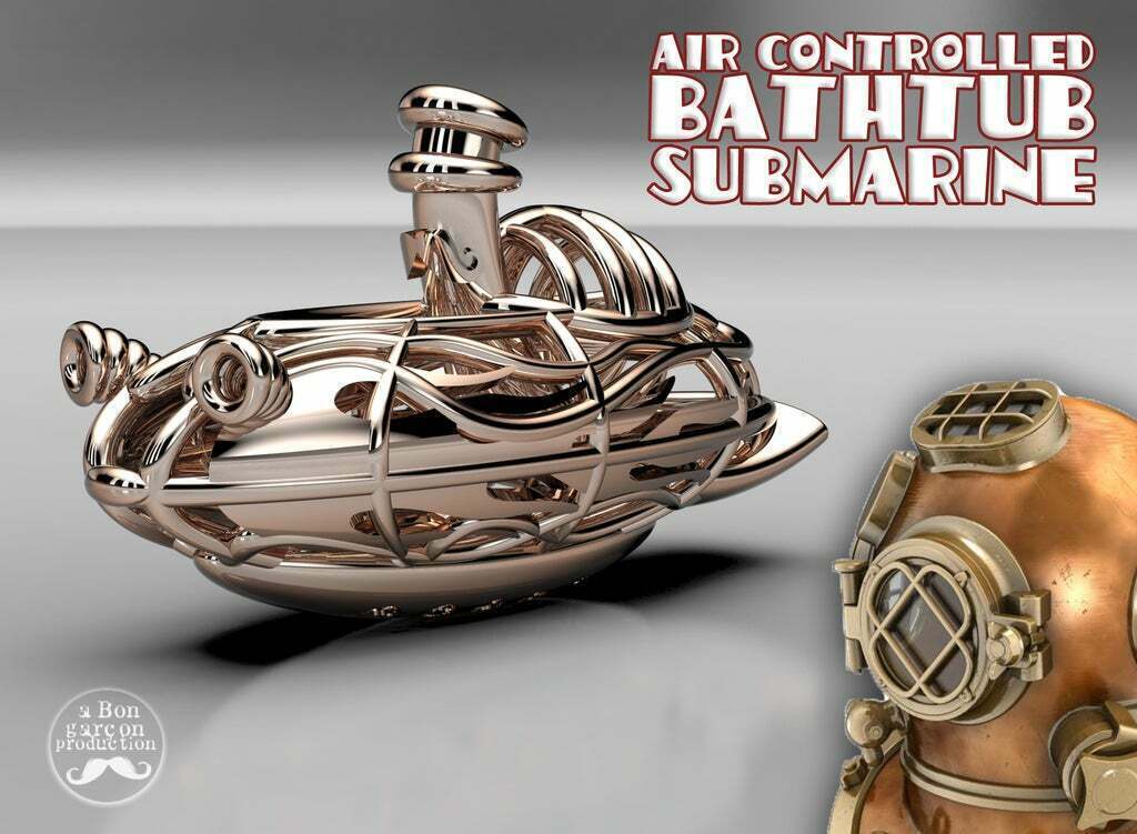 Free STL file AIR-AQUARACER -Balloon-air powered submarine-・3D printer ...