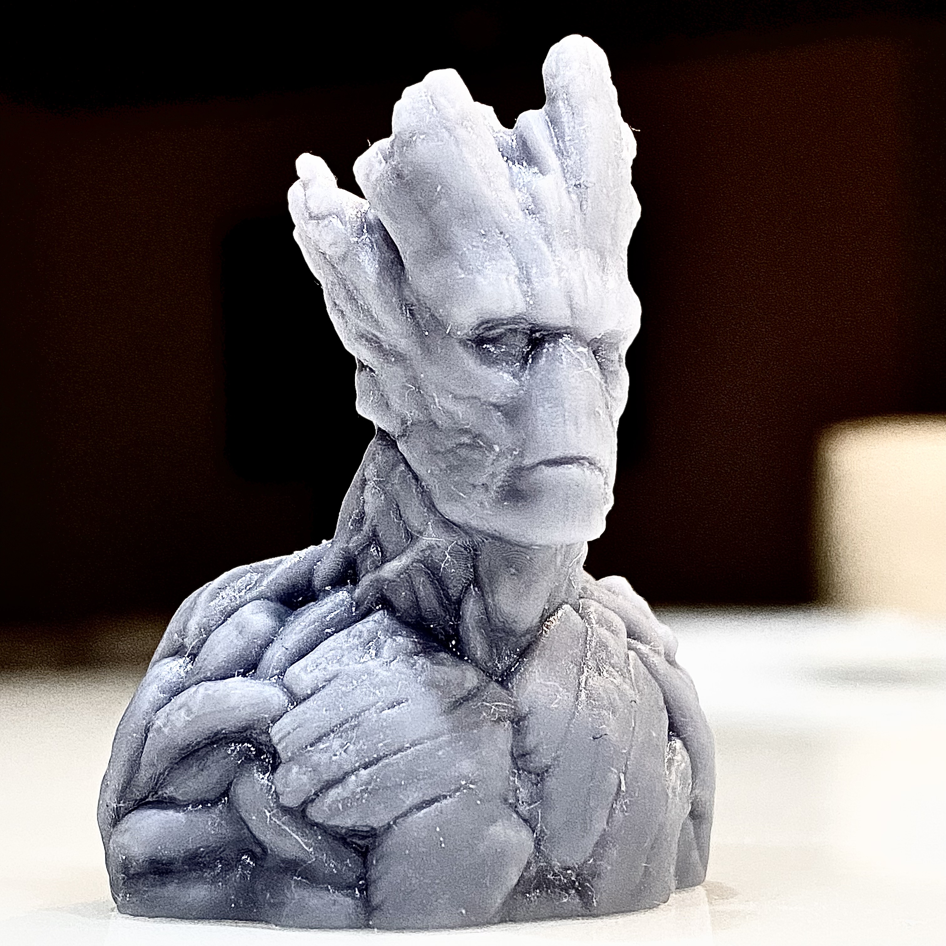 3D printer Groot Bust Sculpture • made with Elegoo Saturn 4K・Cults