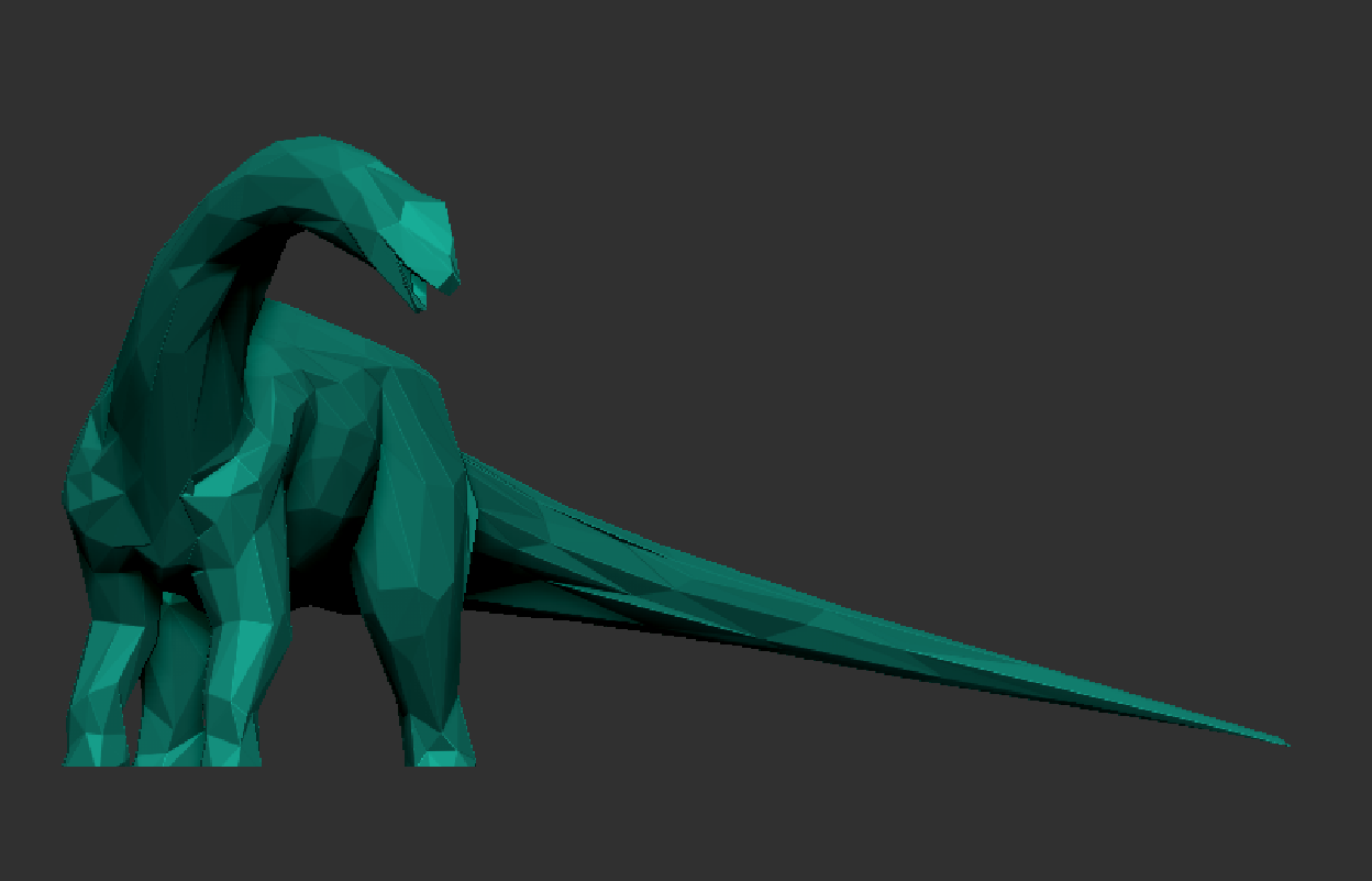 STL file BRONTOSAURUS - LOW POLY・3D printing design to download・Cults