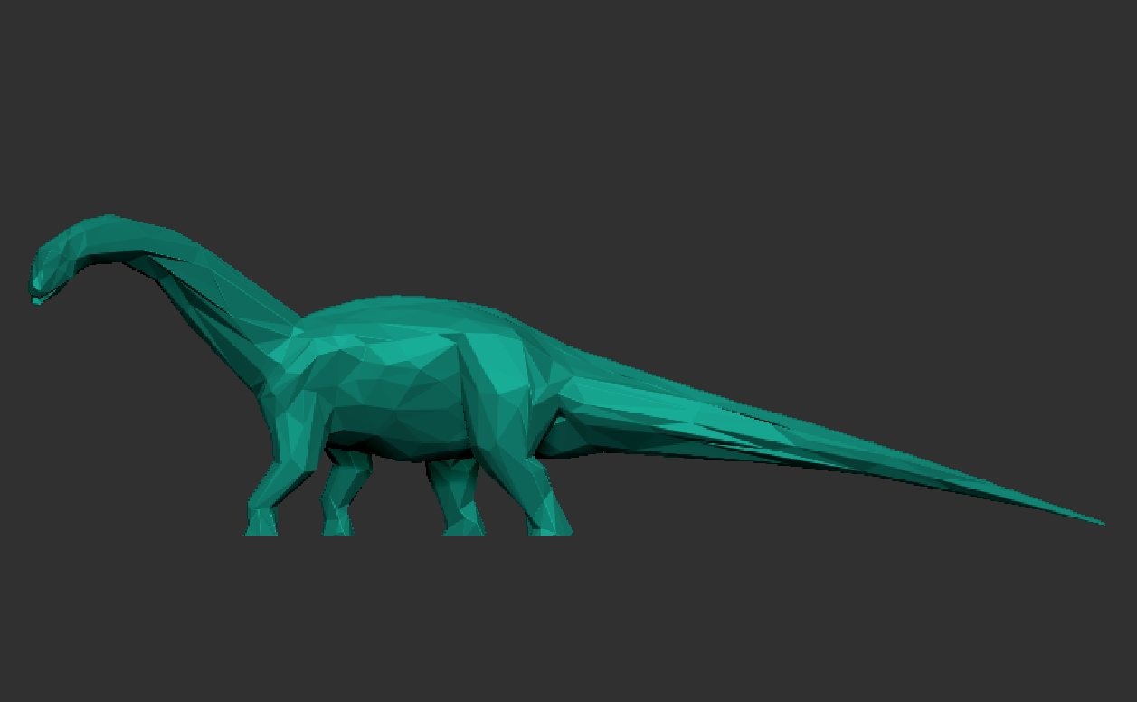 STL file BRONTOSAURUS - LOW POLY・3D printing design to download・Cults
