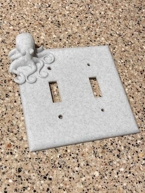 Free 3D file Octopus Double Light Switch Plate・Object to download and ...