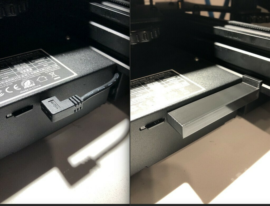 Free 3D file Right Angle Micro USB Cover for E3V2・3D printer model to ...