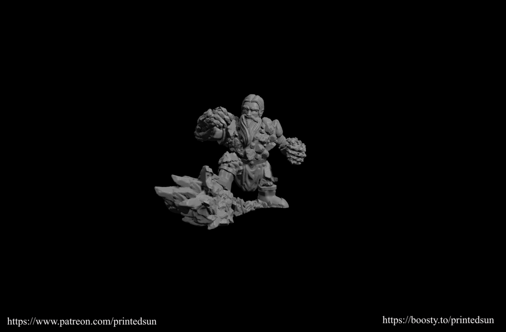 Free STL file Dwarf Stone Mage 🧙・3D printer model to download・Cults