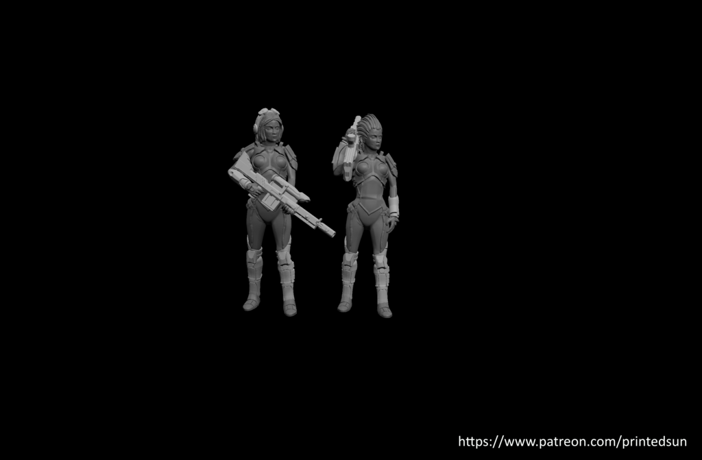 Free STL file Sci-fi Girl 👧・3D printing idea to download・Cults