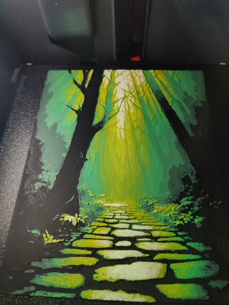 Free 3D file HueForge Forest Path・3D printer design to download・Cults