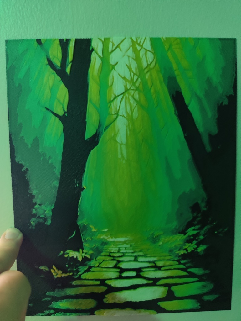 Free 3D file HueForge Forest Path・3D printer design to download・Cults