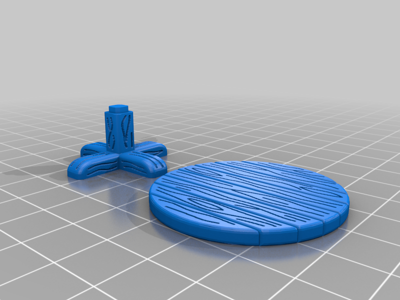 Free STL file wooden table with chairs 🪵・Template to download and 3D ...